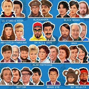 UK Sitcom Stickers & Bookmarks - Etsy UK