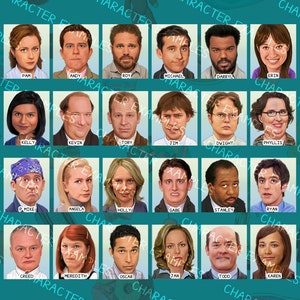 The Office (US) Guess Who? 2022 Board Game Inserts - Deck Heads - Etsy
