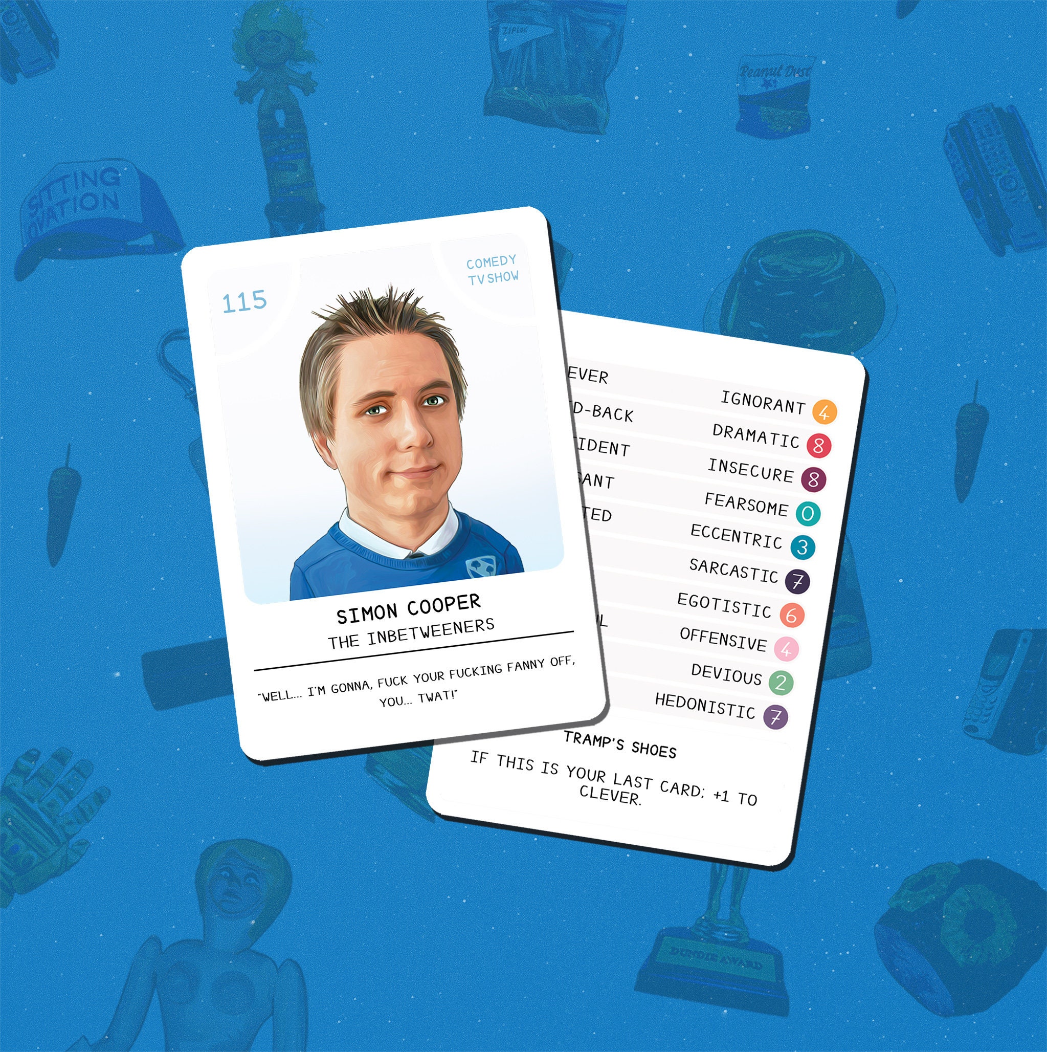 The Inbetweeners Trivia Card Game Expansion Packs Deck Heads Card Game ...