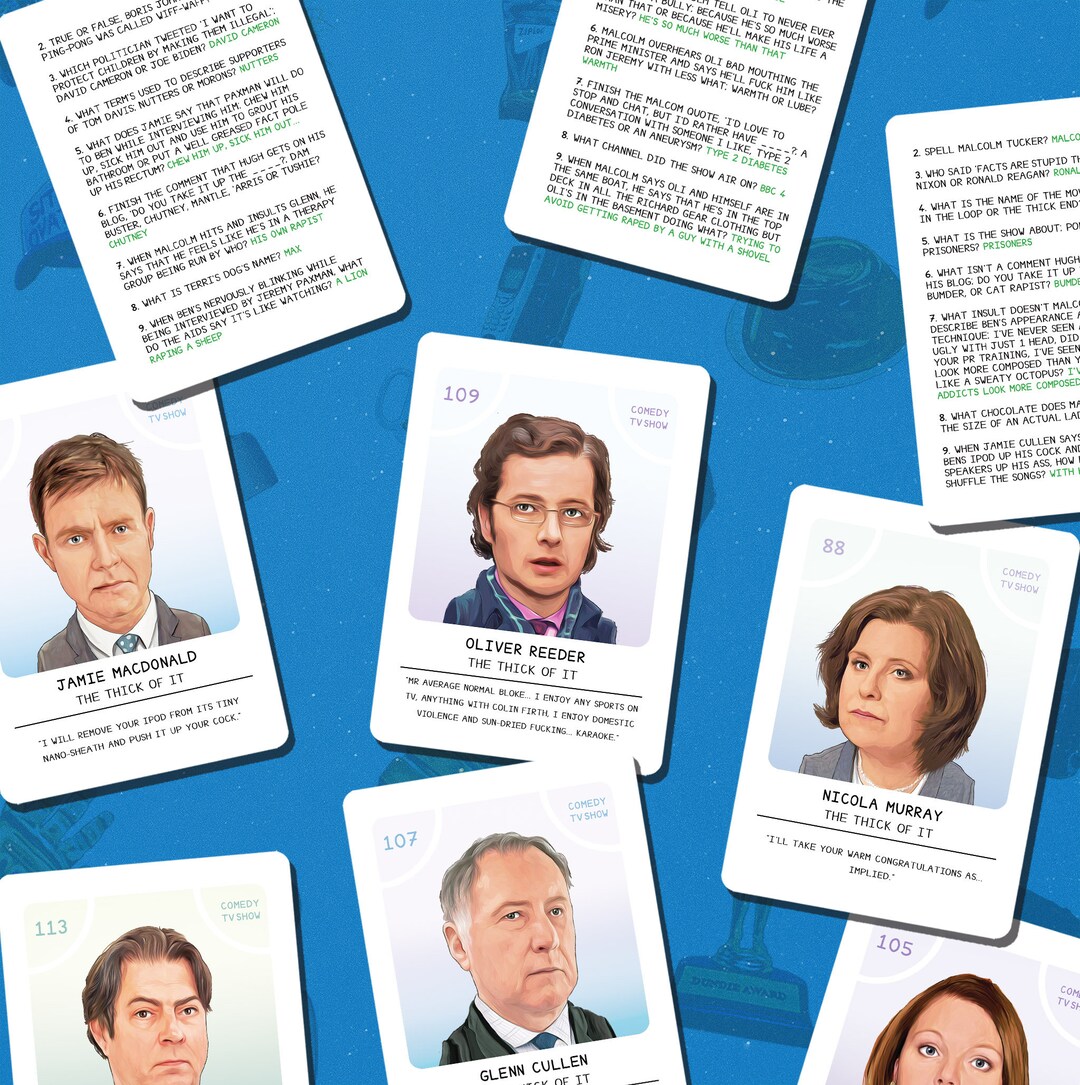 The Thick of It Trivia Card Game Expansion Packs - Deck Heads Card Game ...
