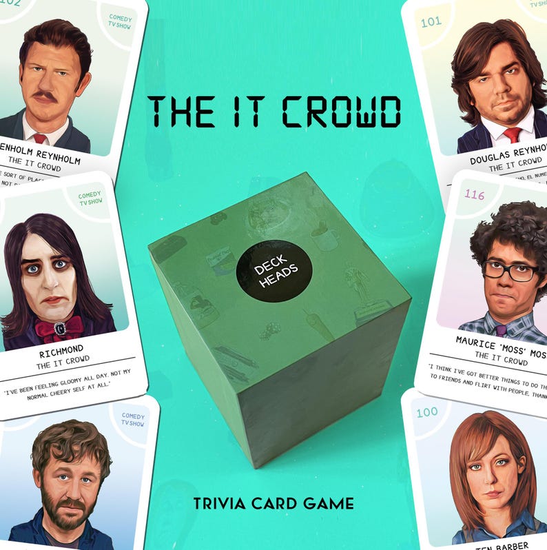 The IT Crowd Trivia Card Game - Deck Heads - Etsy