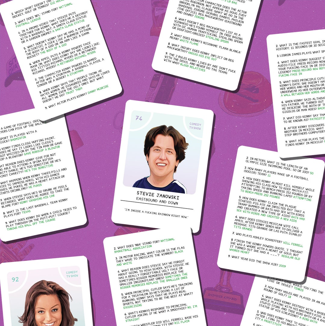 Eastbound and Down Trivia Card Game Expansion Packs Deck Heads Card ...
