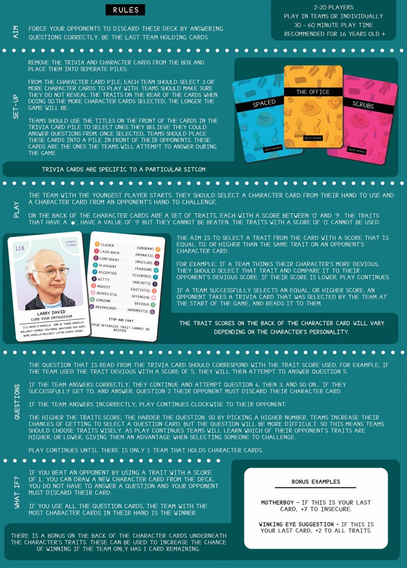 Peep Show Trivia Card Game Deck Heads - Etsy