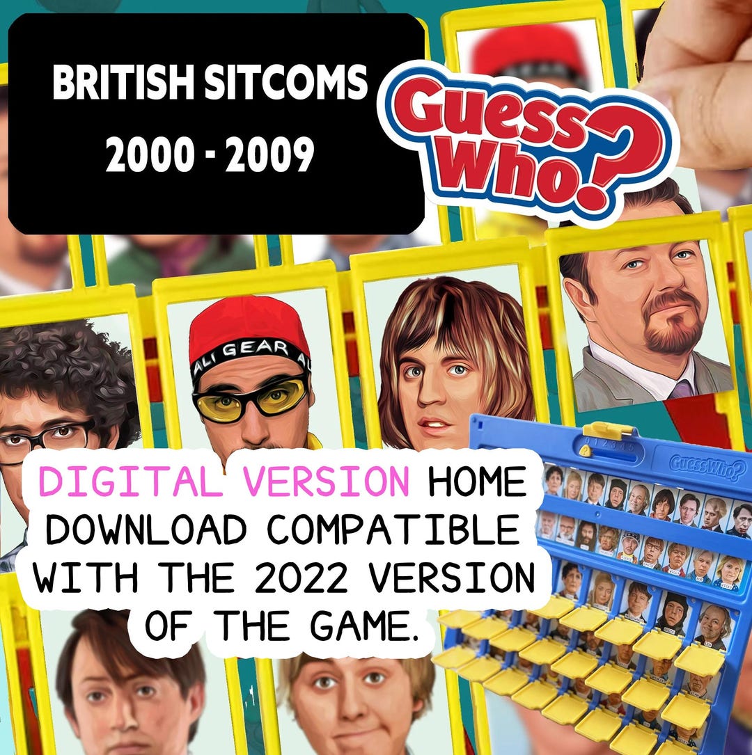 Digital - British Sitcoms 2000-2009 Guess Who? Game Template Inserts ...