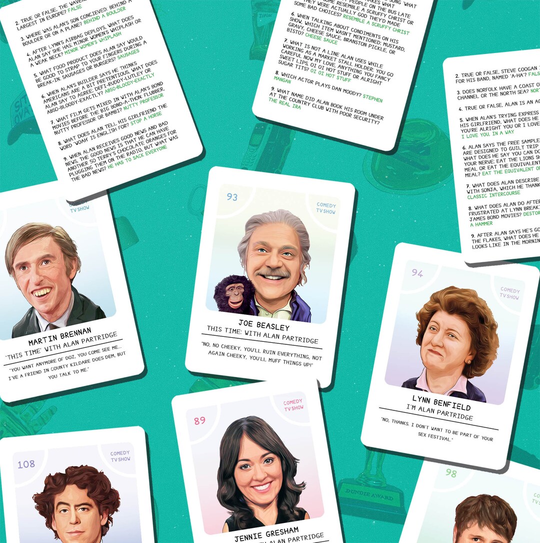 Alan Partridge Trivia Card Game Expansion Packs Deck Heads - Etsy