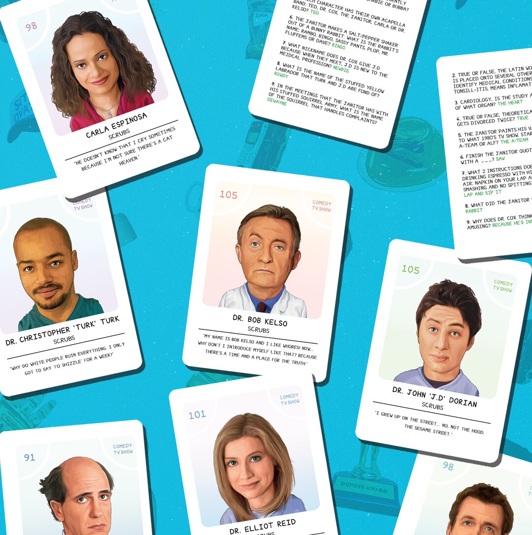 Scrubs Trivia Card Game Expansion Packs Deck Heads Card Game - Etsy