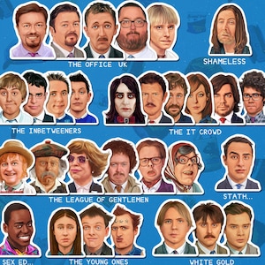 UK Sitcom Stickers & Bookmarks - Etsy UK