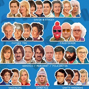 UK Sitcom Stickers & Bookmarks - Etsy UK