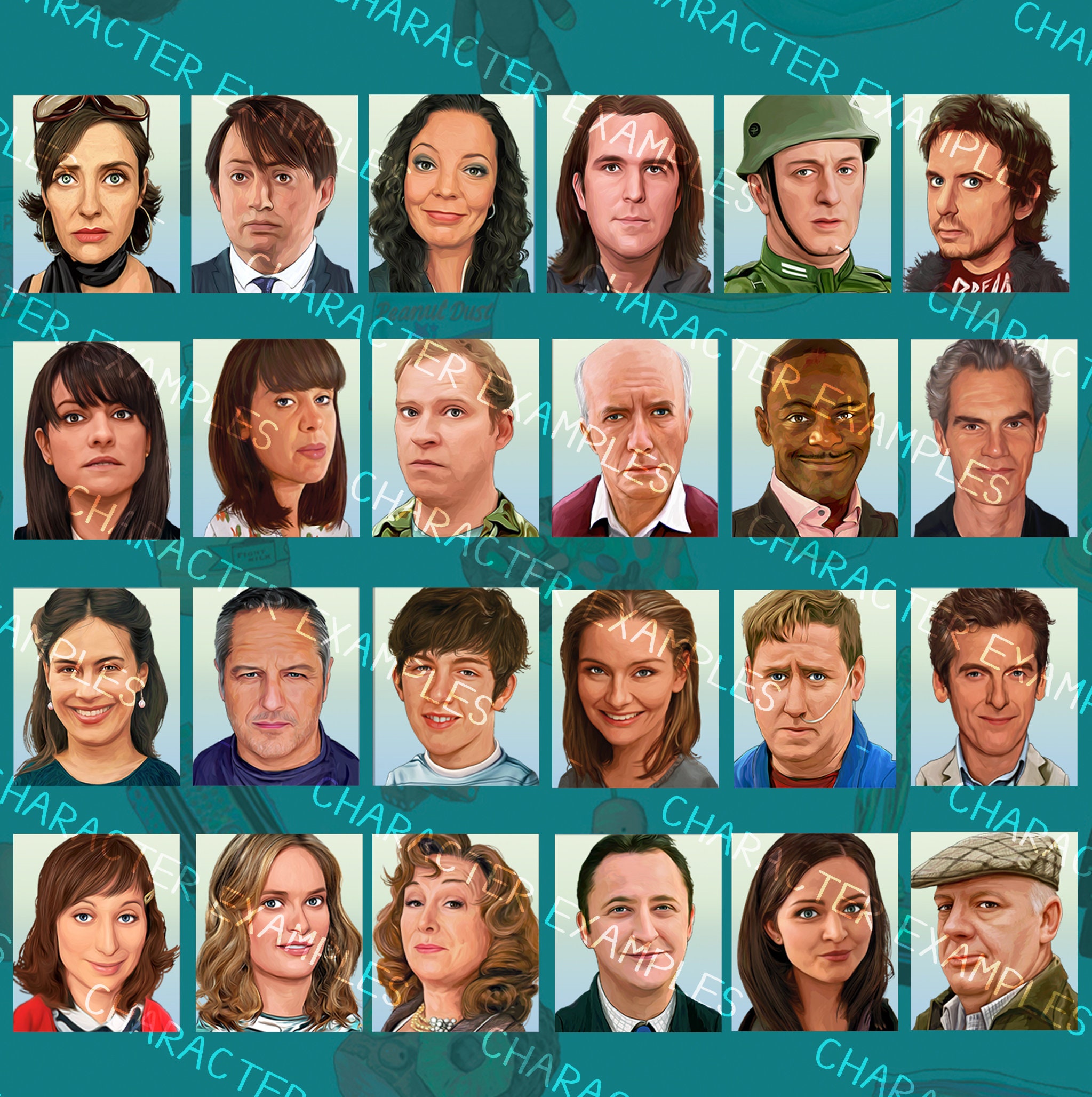 Peep Show Guess Who 2022 Board Game Inserts Deck Heads - Etsy UK