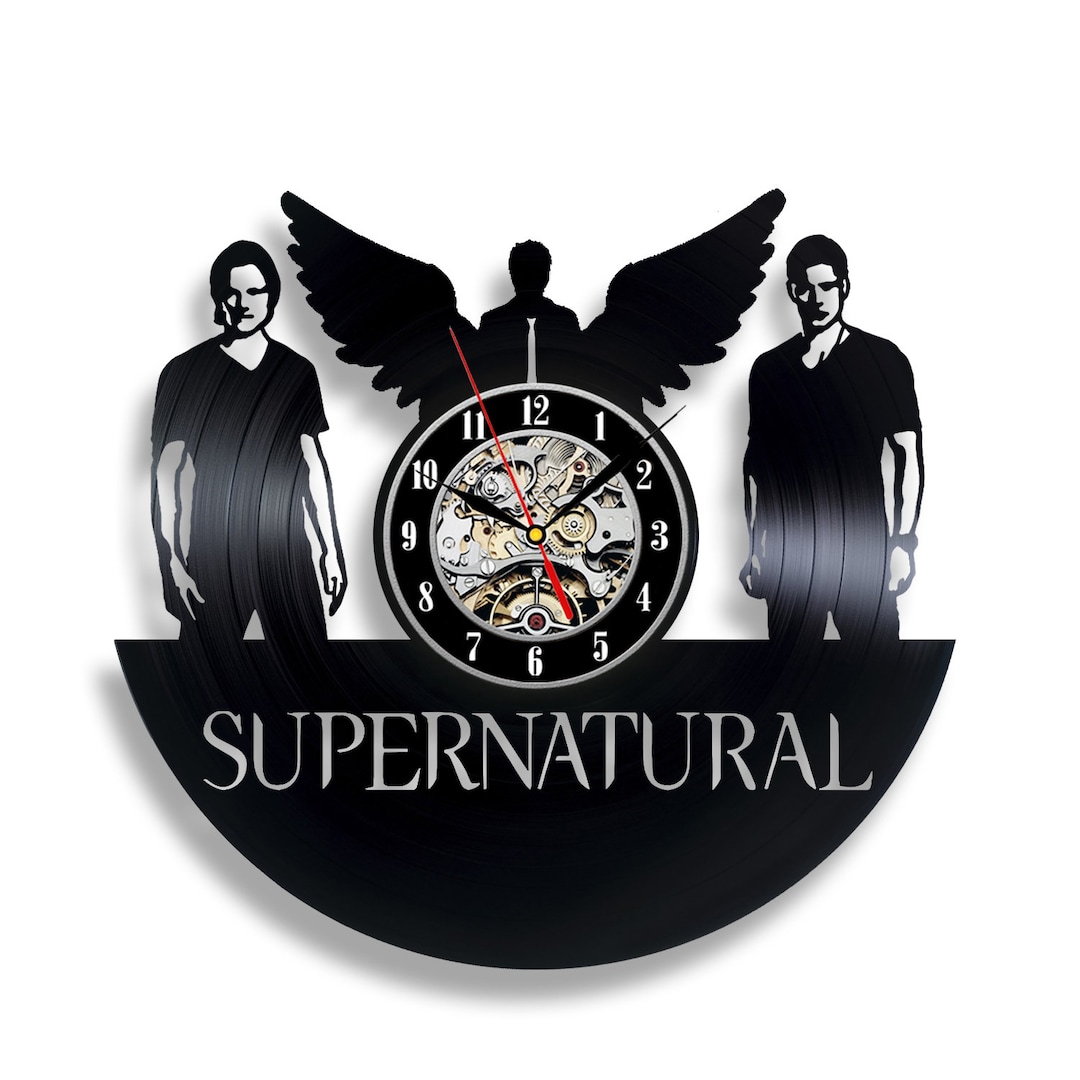Supernatural Dean and Sam Vinyl Record Clock Laser Cut Art Contemporary ...