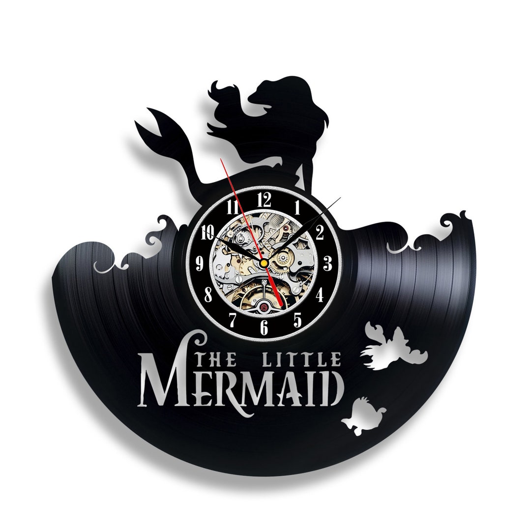 The Little Mermaid Vinyl Record Clock Unique Art for Girl Room Nursery ...