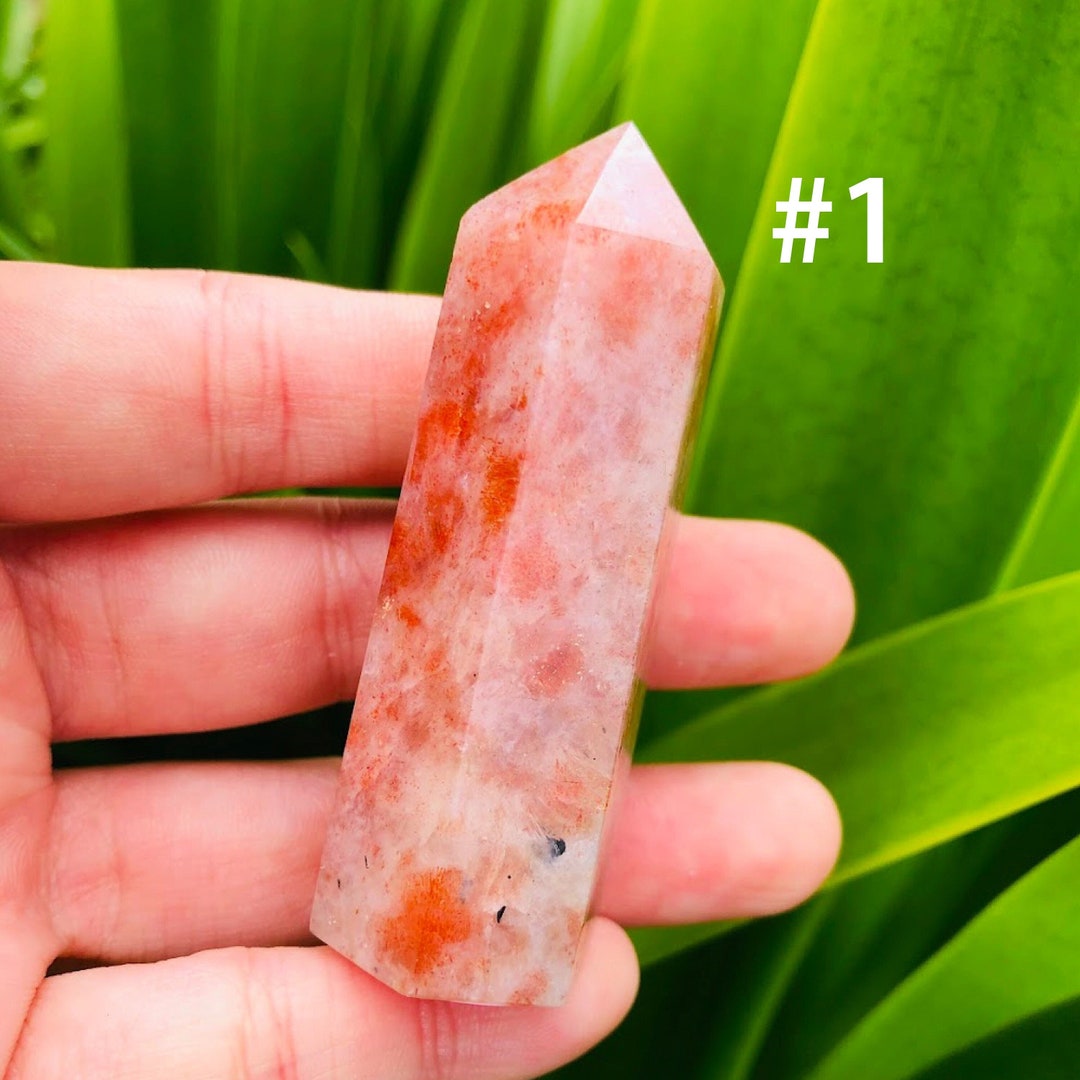 Sunstone Tower Point Natural Carved Polished | Joy and Enthusiasm ...