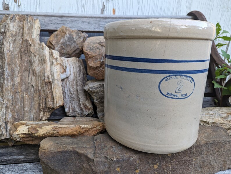 Marshall Pottery 2 Gallon Crock Vintage Marshall Texas Out of ...