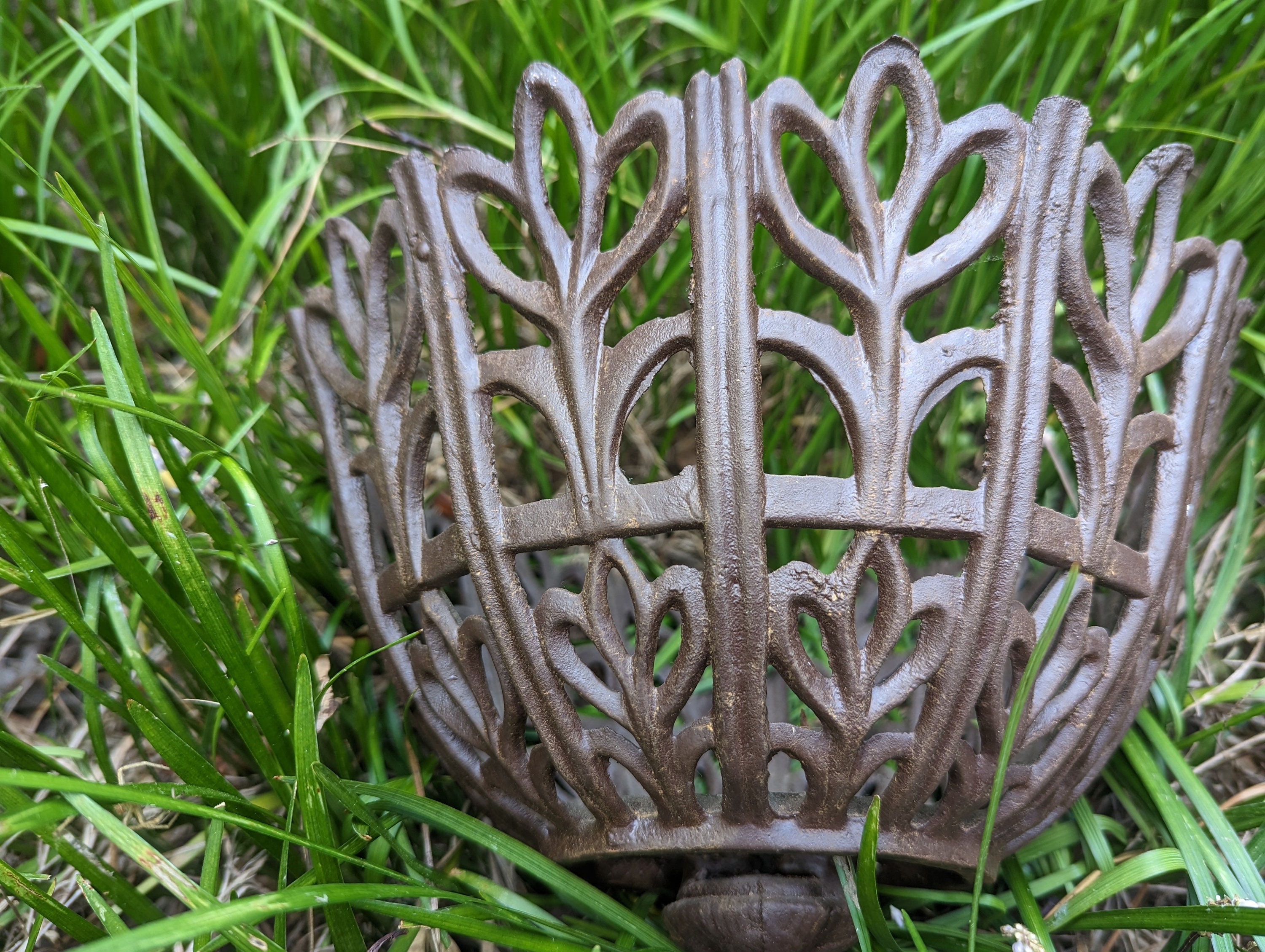 Cast Iron Garden Urn With Reticulated Basket - Etsy