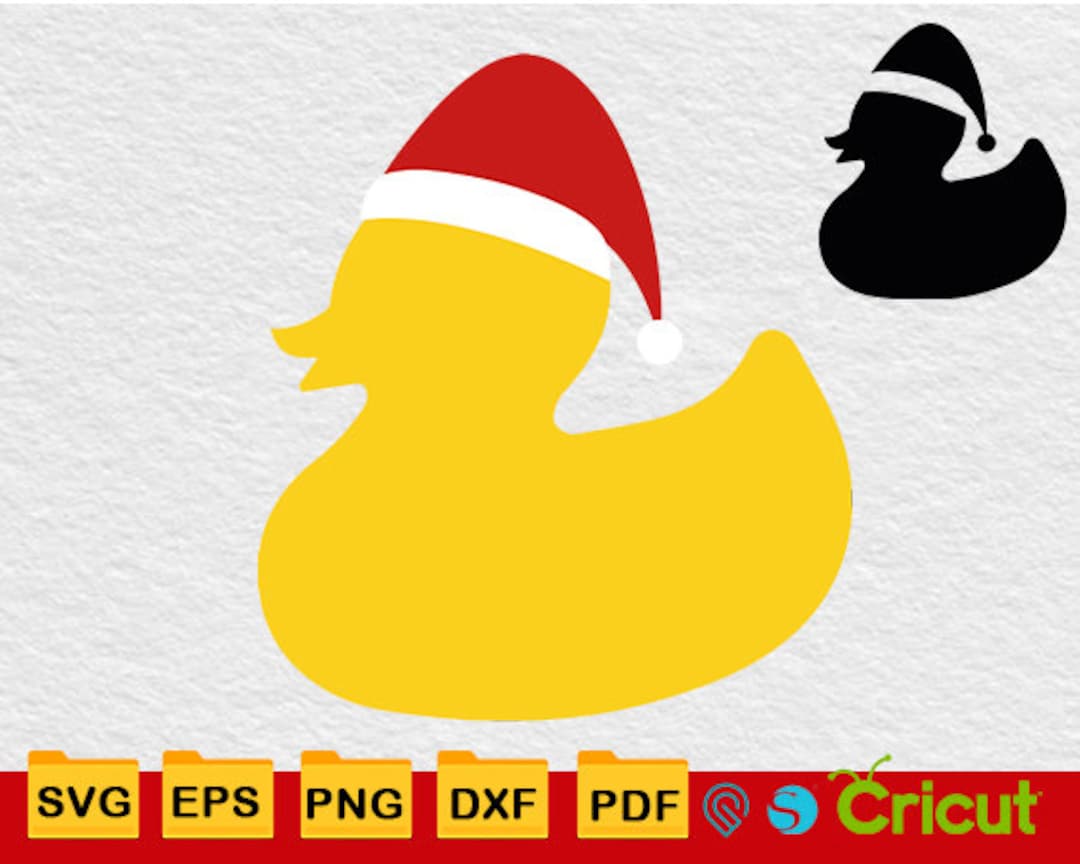 Duck Santa Hat Svg, Duck Duck Wave Santa Hat Svg, Funny Christmas Svg ...