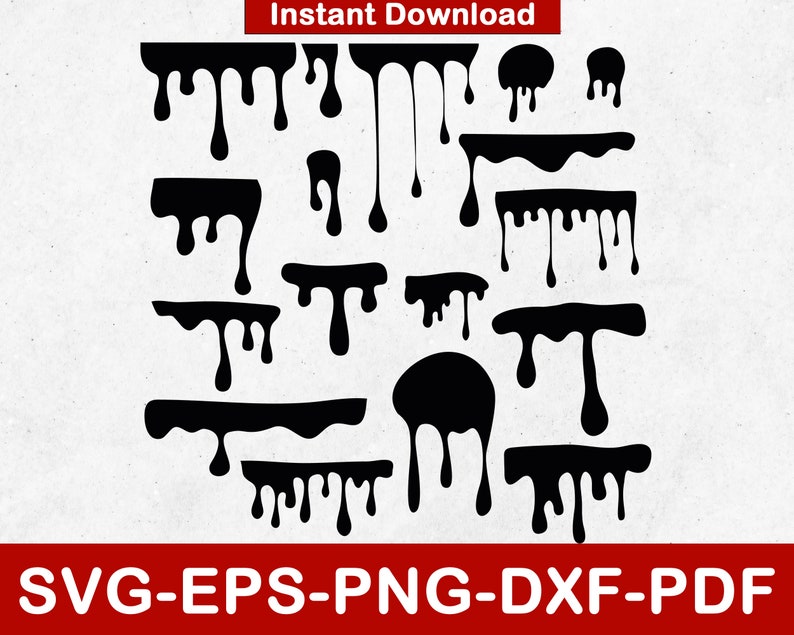 Dripping Border Svg Files,cricut Files, Dripping Borders Clipart ...