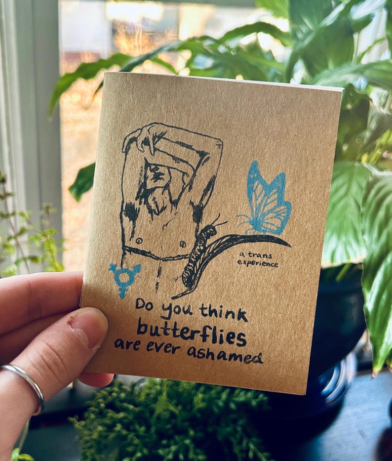 Trans Riso Zine - "do You Think Butterflies Are Ever Ashamed?" With ...