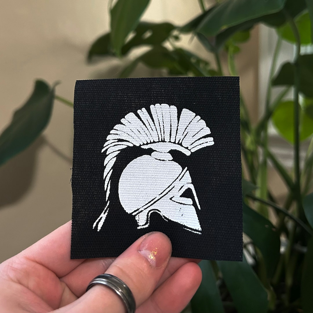 Gladiator Helmet - Iron on Punk Patch - Etsy