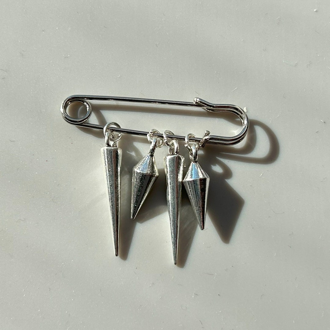 Spikes Safety Pin Punk Battle Jacket Accessories - Etsy
