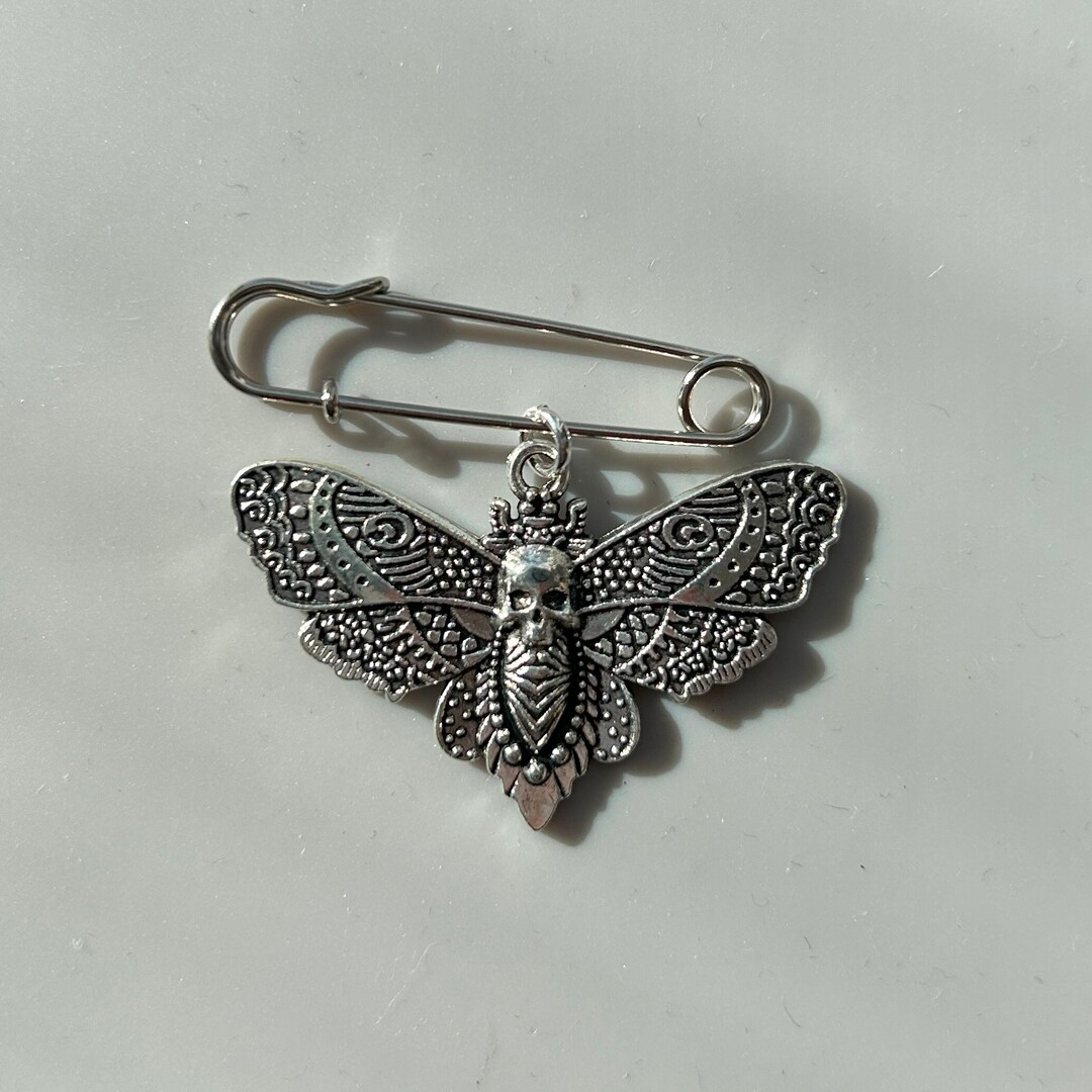 Death Moth Pin Punk Battle Jacket Accessories - Etsy