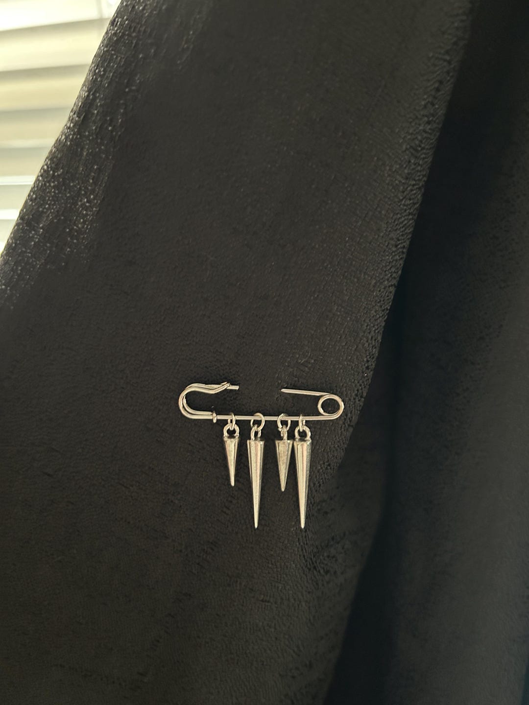 Spikes Safety Pin Punk Battle Jacket Accessories - Etsy