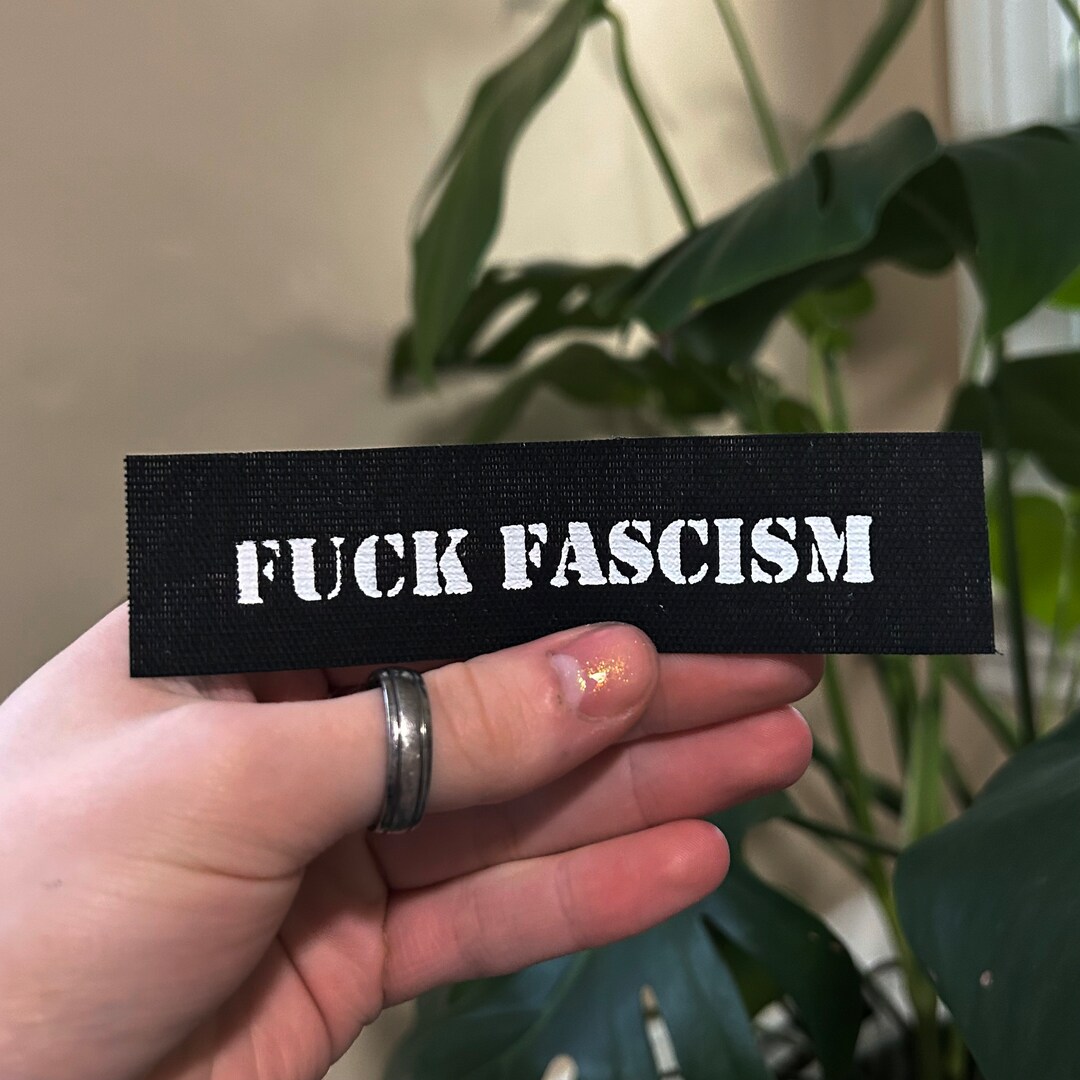 Anti Fascist - Iron on Political Activism Protest Punk Patch - Etsy