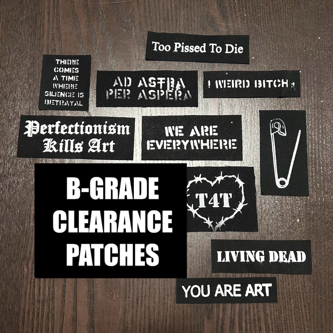 B-grade Screen Print Patches: Imperfect Punk Patches - Etsy