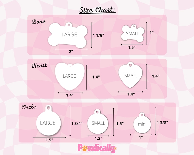 Personalized Pet Tag Checkered Dog Name Tag Dog Tag Pet ID Tag Custom ...