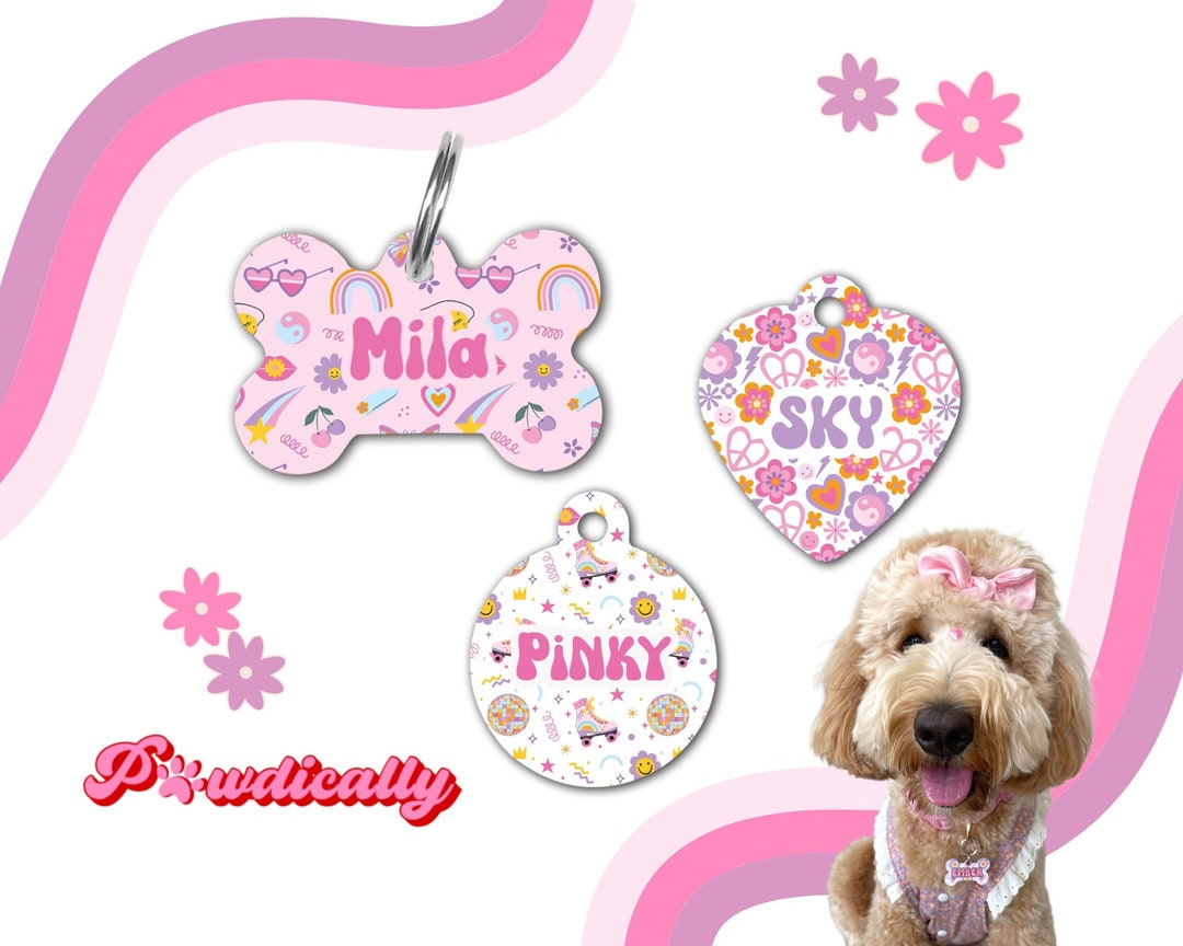 Dog Name Tag Retro Dog Tag Pet Tag Custom Dog Tag Personalized Pet Tag ...
