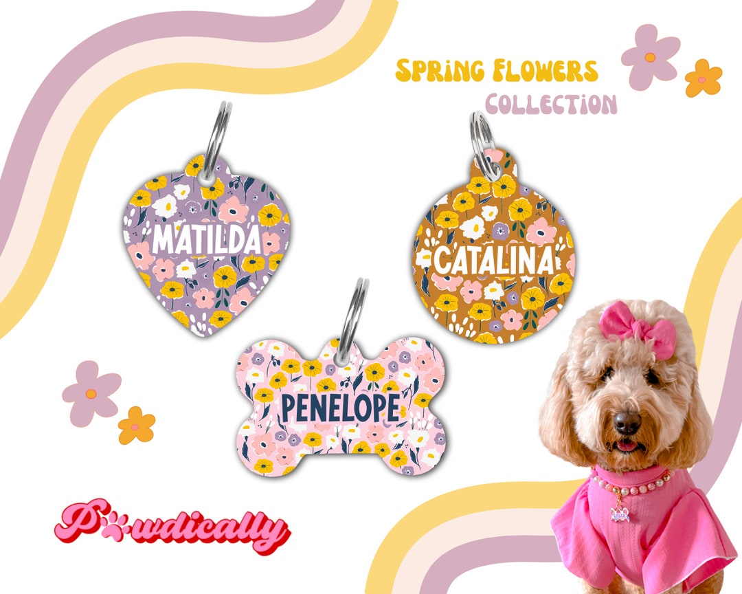 Name Dog Tag Retro Dog Tag Pet ID Tag Custom Dog Tag Personalized Pet ...