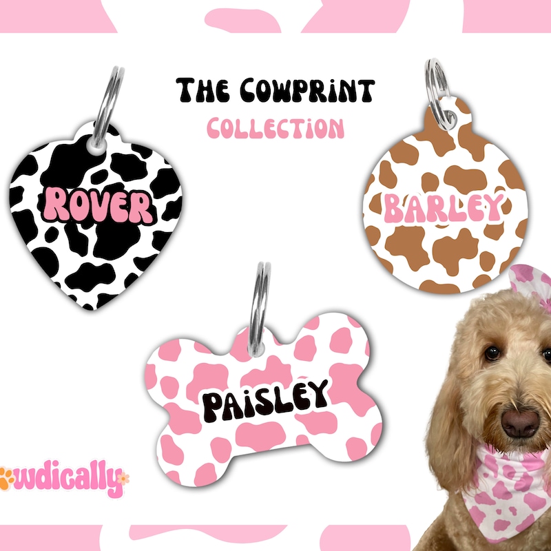 Cowprint Dog Accessories - Etsy