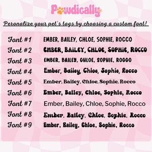 Personalized Pet Tag Cherry Dog Name Tag Dog Tag Pink Pet ID Tag Custom ...