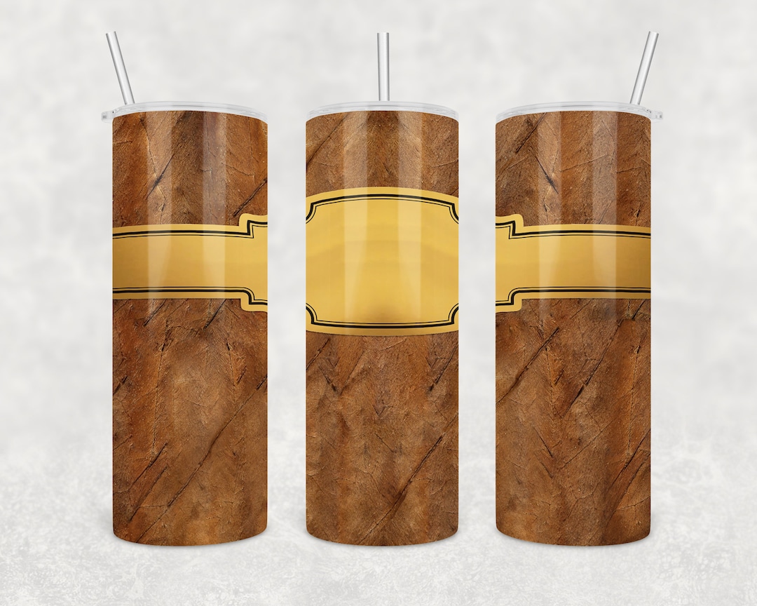 20 Oz Skinny Custom Tumbler Wrap Cigar Design Sublimation - Etsy