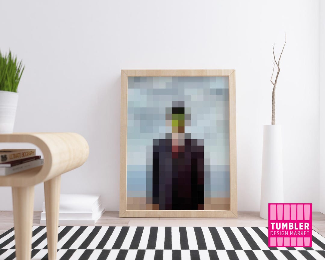 Modern Wall Decor Contemporary Pixel Art Printable Poster Design ...