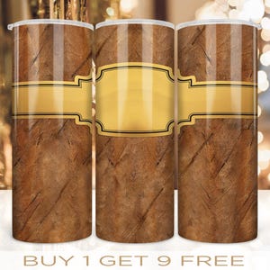 20 Oz Skinny Custom Tumbler Wrap Cigar Design Sublimation Straight and ...