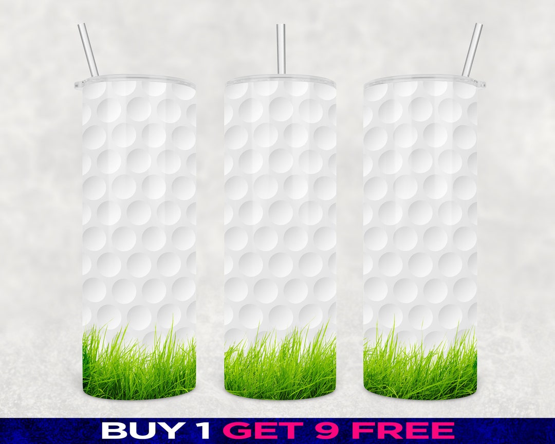20 Oz Skinny Tumbler Wrap Golf Sport White Pattern Design - Etsy