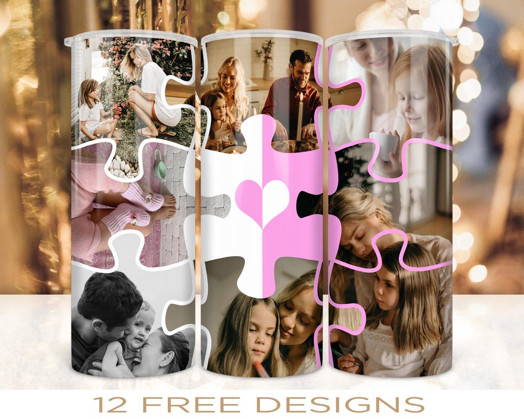 20 Oz Skinny Photo Tumbler Wrap Love Design PNG Digital Download - Etsy
