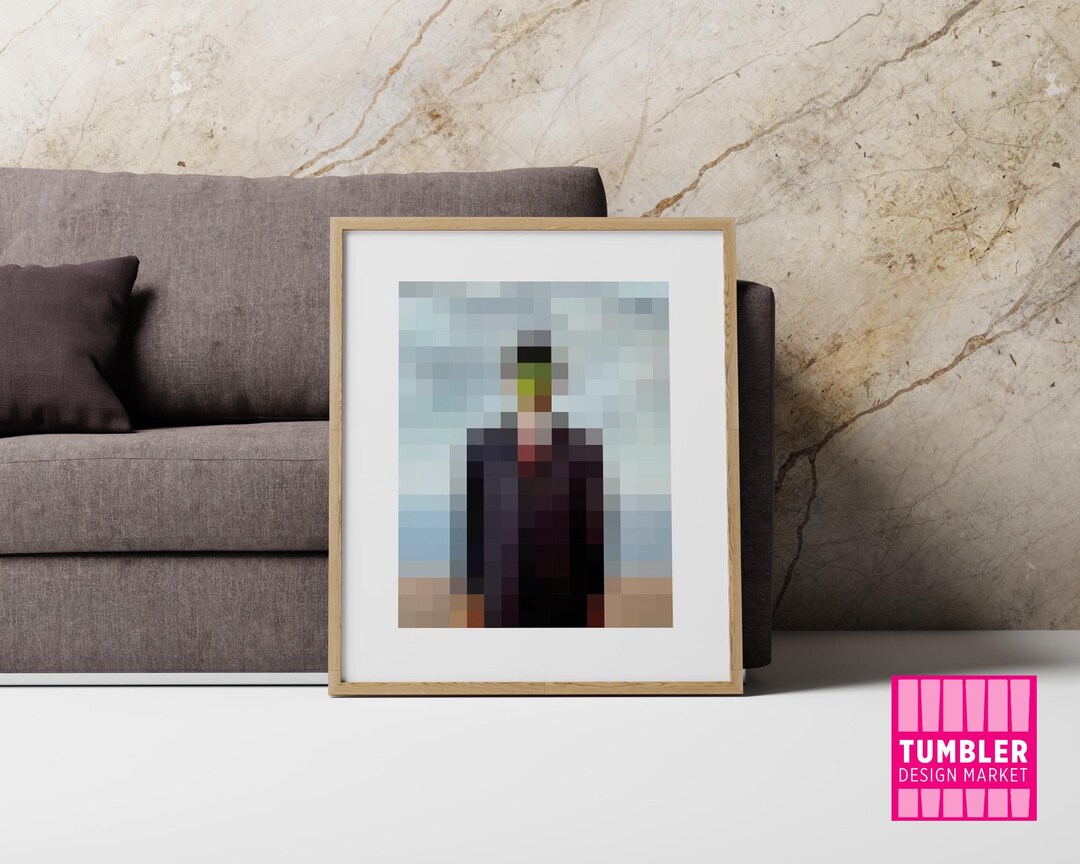 Modern Wall Decor Contemporary Pixel Art Printable Poster Design ...