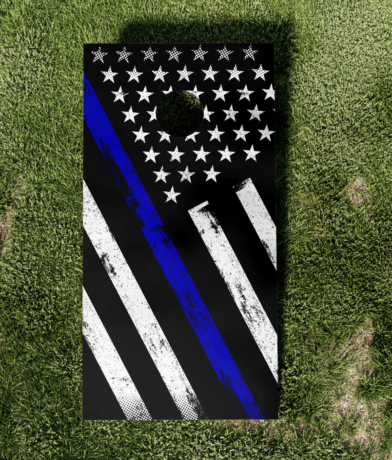 Thin Blue Line Police Cornhole Board Decals - Etsy