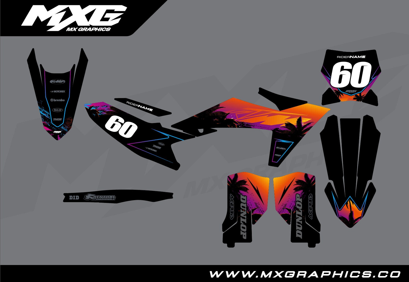 KTM Tropical Nights Graphic Kit - Etsy