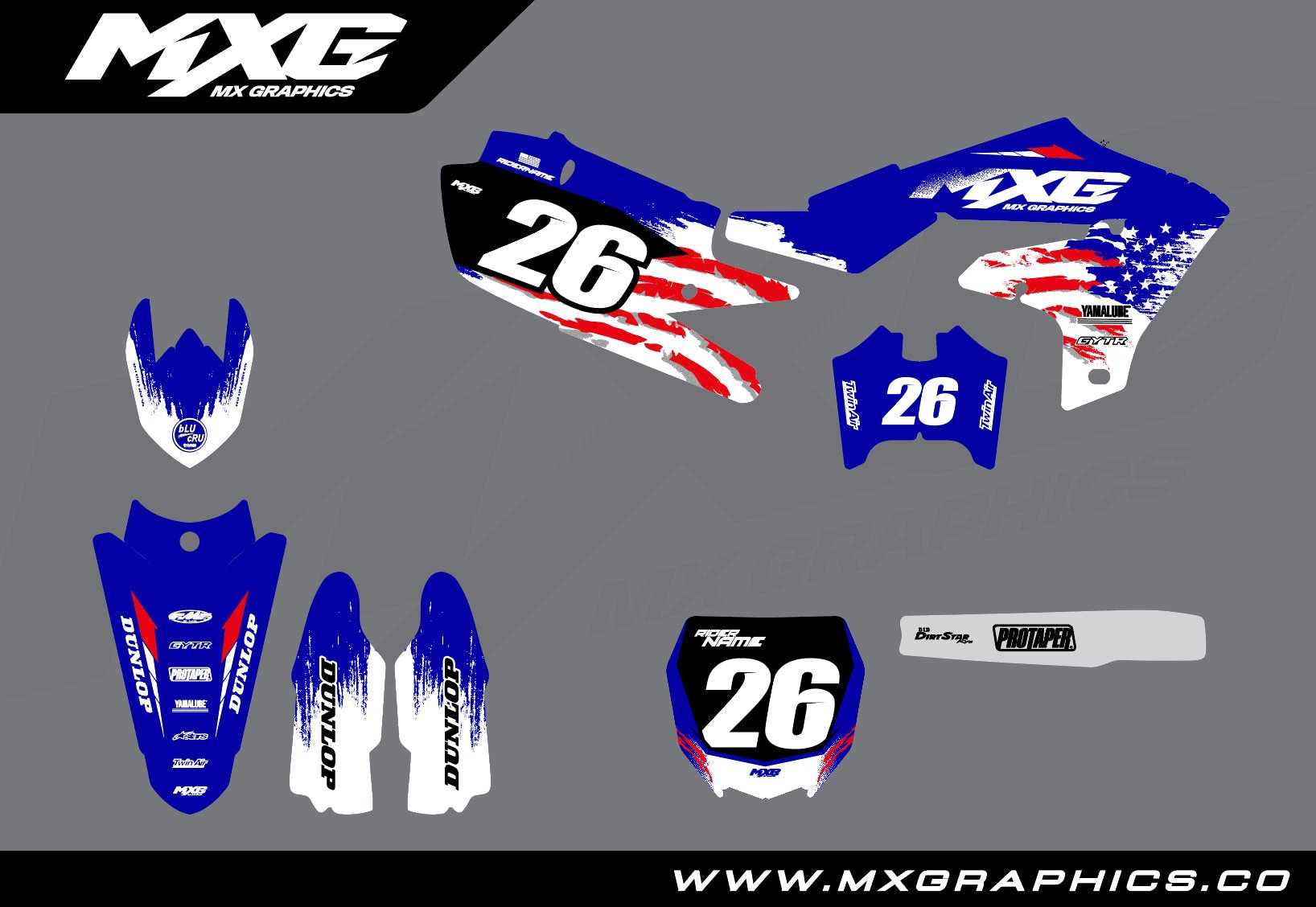 Yamaha Yz250f Yz450f Patriot Graphic Kit - Etsy Australia