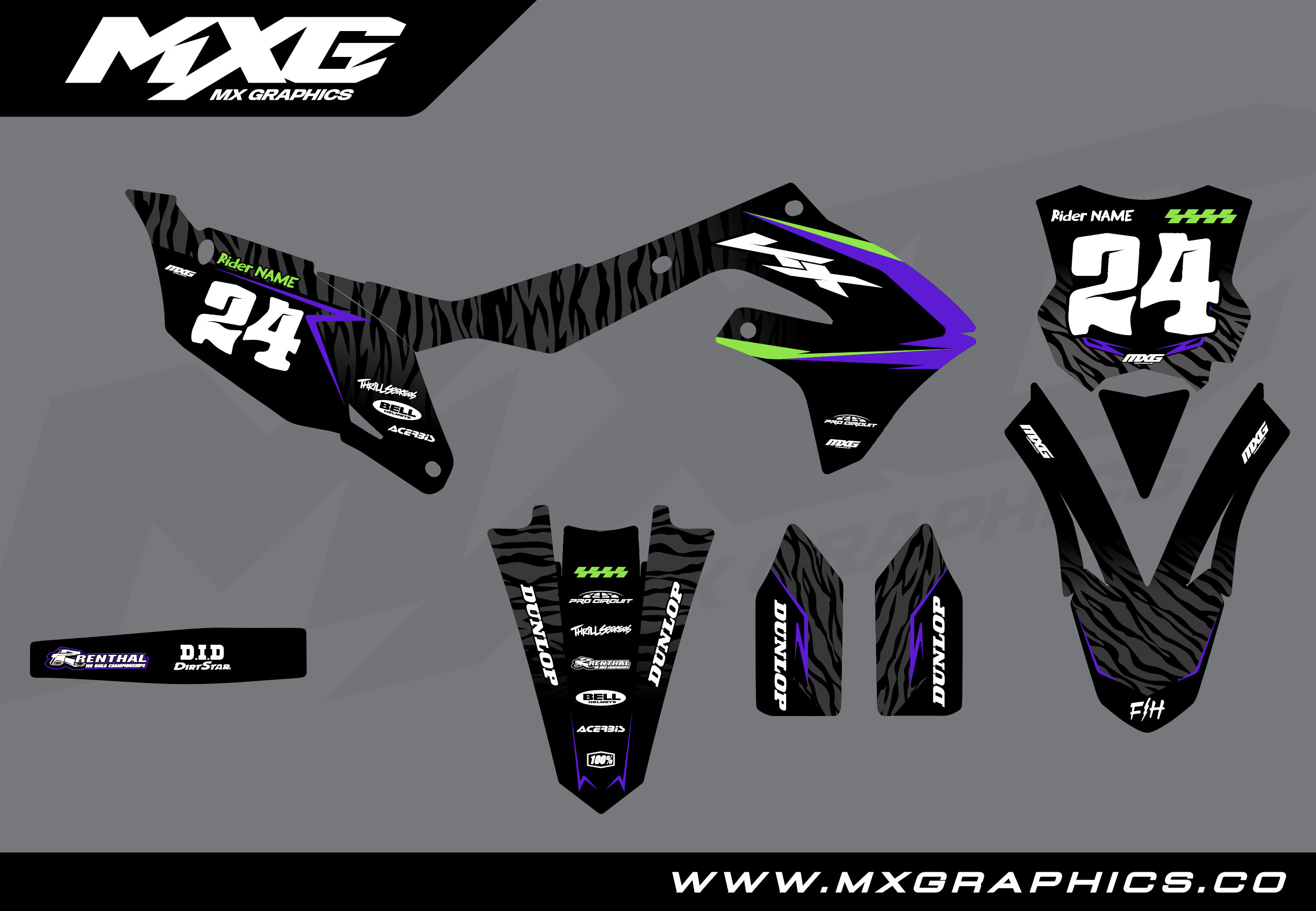 Kawasaki Kx250f Kx450f MX31 Graphic Kit - Etsy
