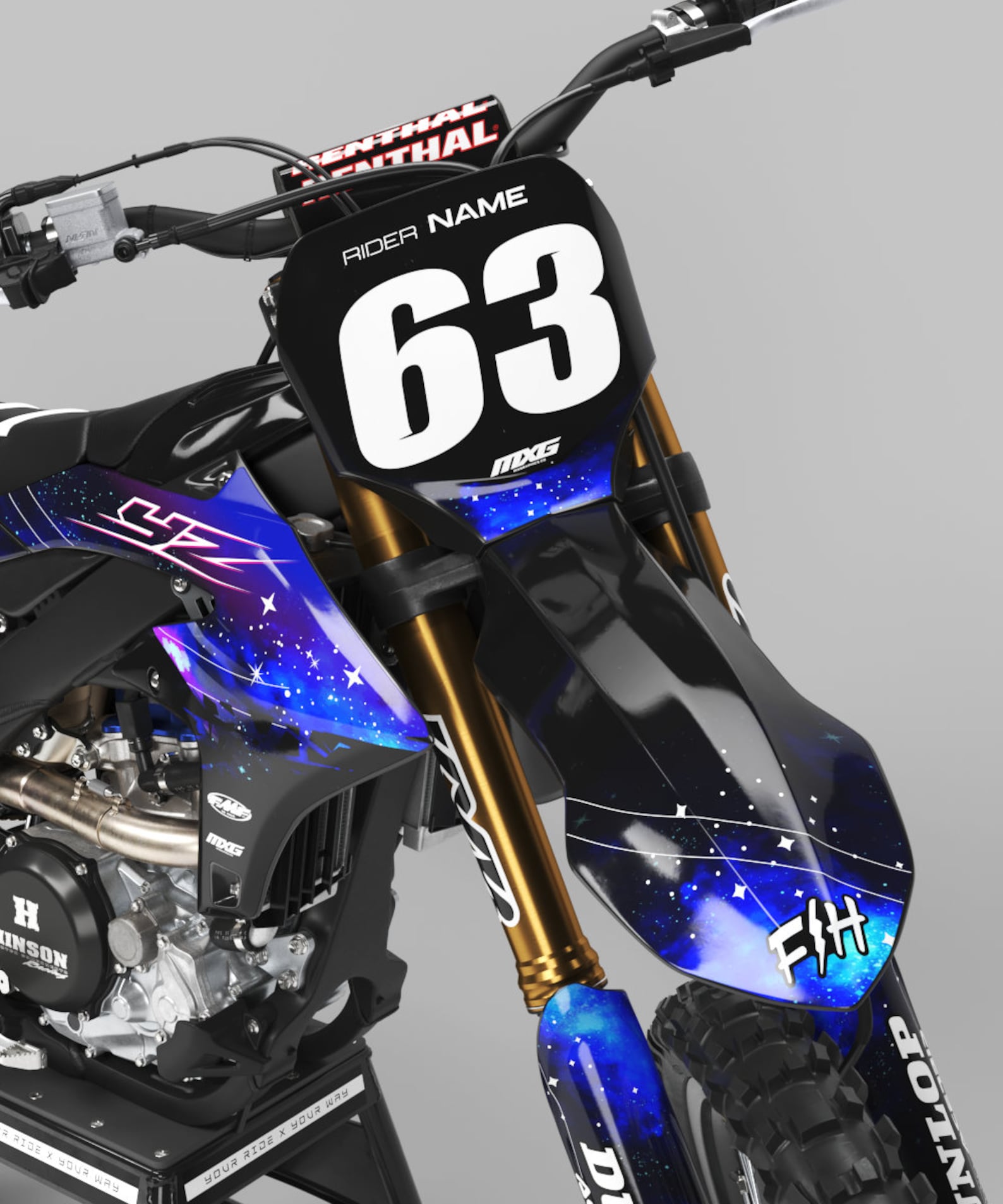 Yamaha YZ125 YZ250 Yz250f Yz450f Galaxy Graphic Kit - Etsy