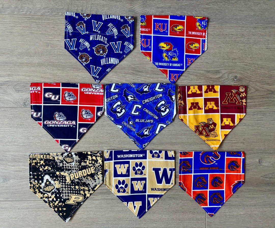 NCAA University Teams Dog Bandana (over the Collar) - Etsy