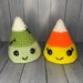 4” Crochet Halloween Classic Frankenstein Candy Corn Tier Tray Decor ...