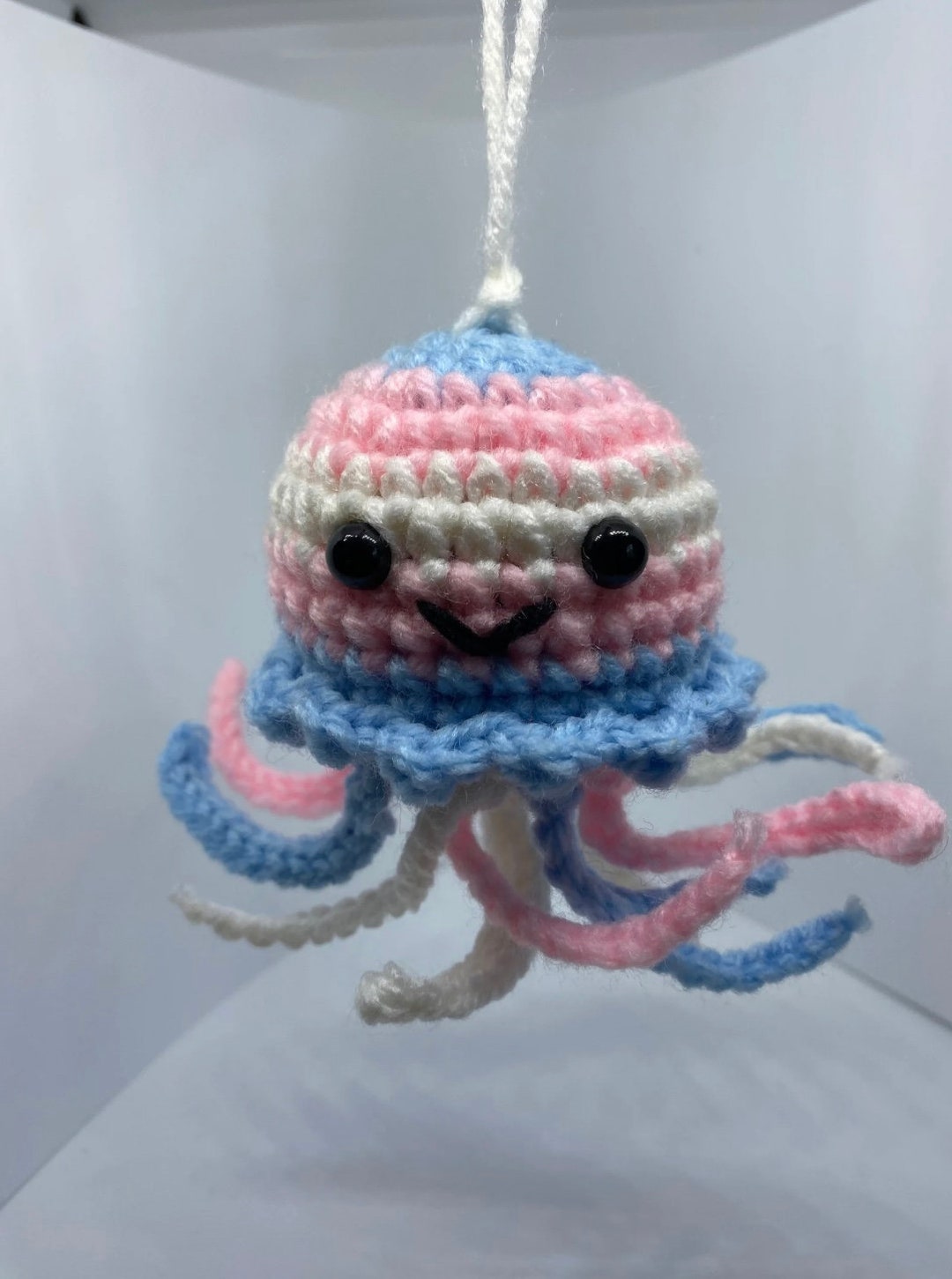 Handmade 3 Crochet Transgender Pride Jellyfish - Etsy