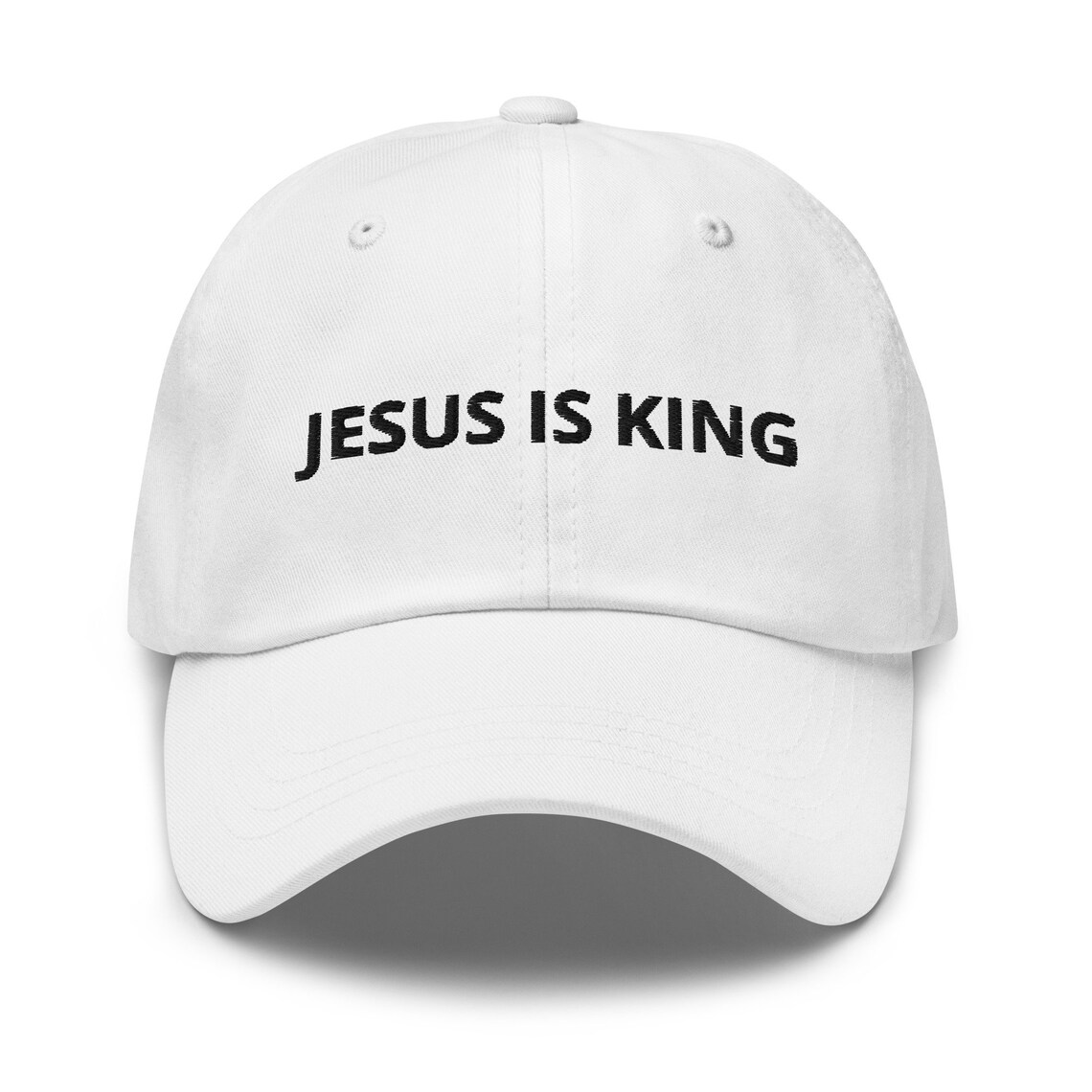 Jesus is King Embroidered Cotton Baseball Hat, Twill, Christian, Faith ...