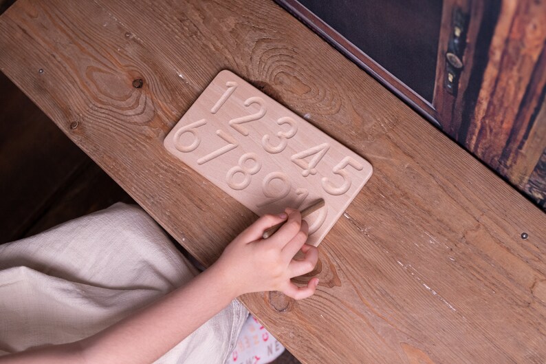 Wooden Pen Numbers Number Board Natural Wooden Gift Toy Math - Etsy