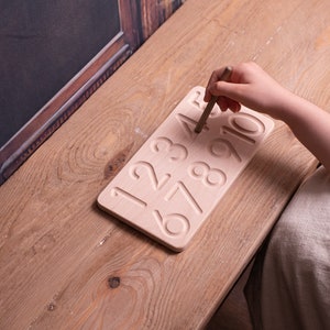 Wooden Pen Numbers Number Board, Natural Wooden Gift Toy, Math ...