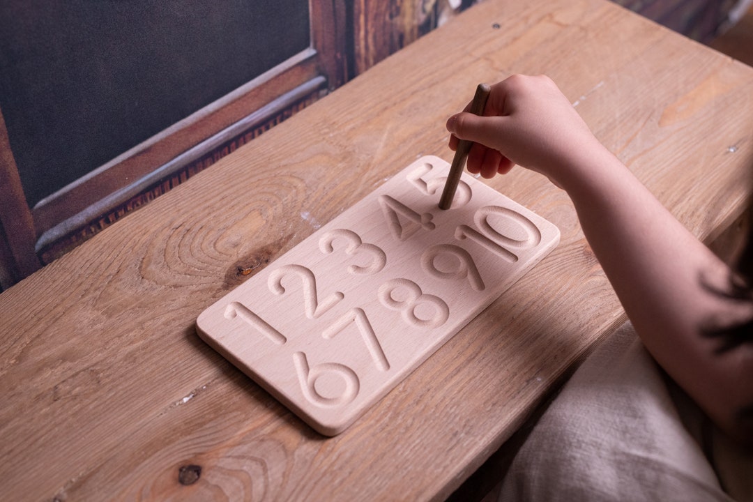 Wooden Pen Numbers Number Board, Natural Wooden Gift Toy, Math ...